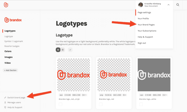 How Do I Switch Between Brand Pages Brandox how-do-i-switch-between-brand-pages-brandox